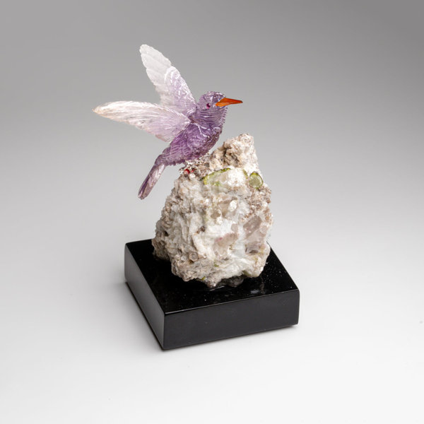 Astro Gallery of Gems Genuine Polished Hand Carved Fluorite Hummingbird ...