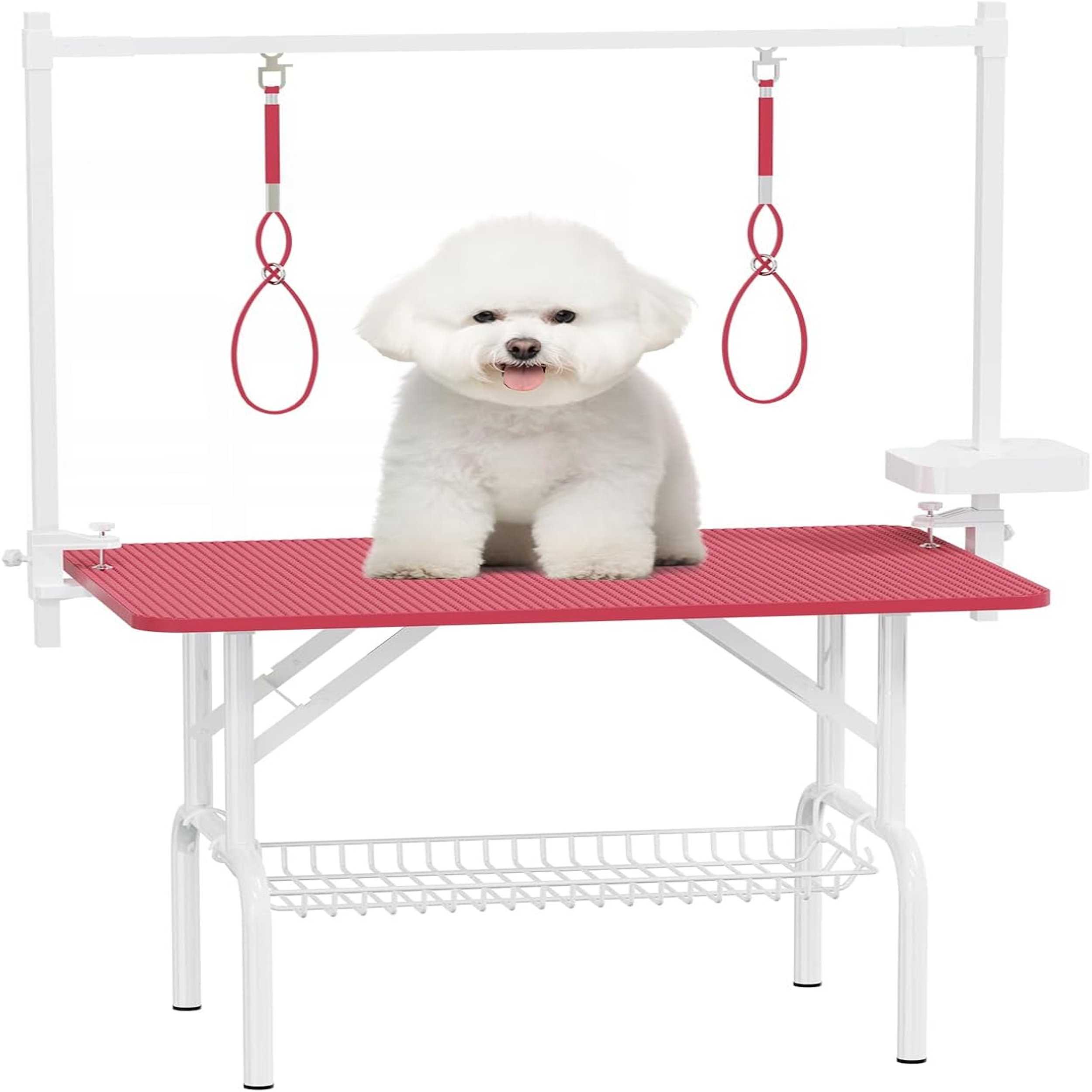 JIANGMNEXIAOYI 36 Inch Foldable Pet Grooming Table with Adjustable Arm ...