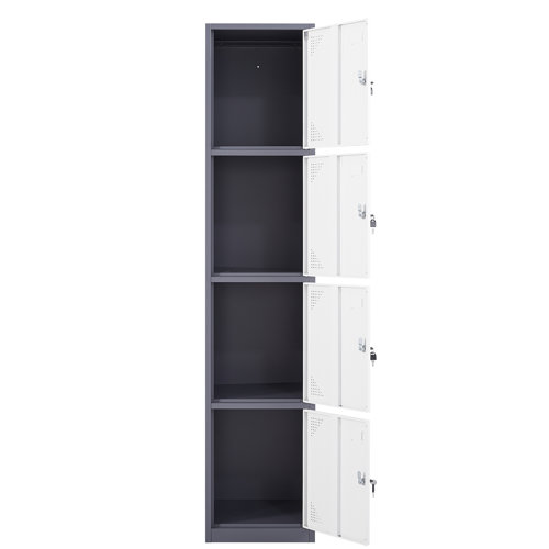 Steelcube Metal 4 - Tier 15'' Gym & Locker Room Locker with Built In ...