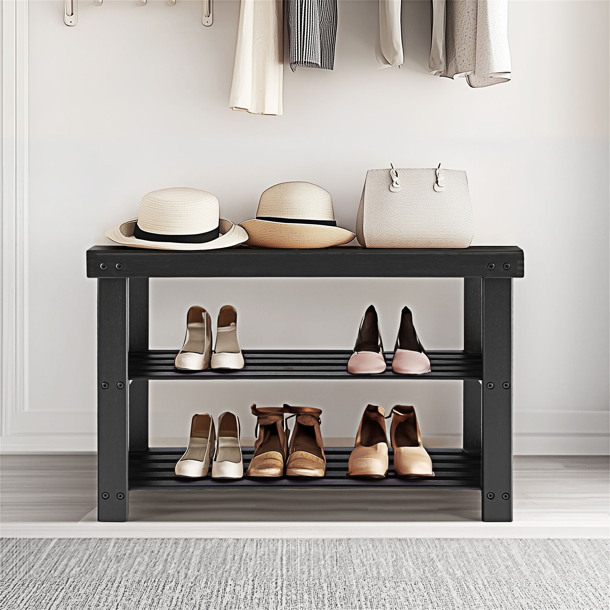 Red Barrel Studio® 3-Tier Shoe Bench | Wayfair