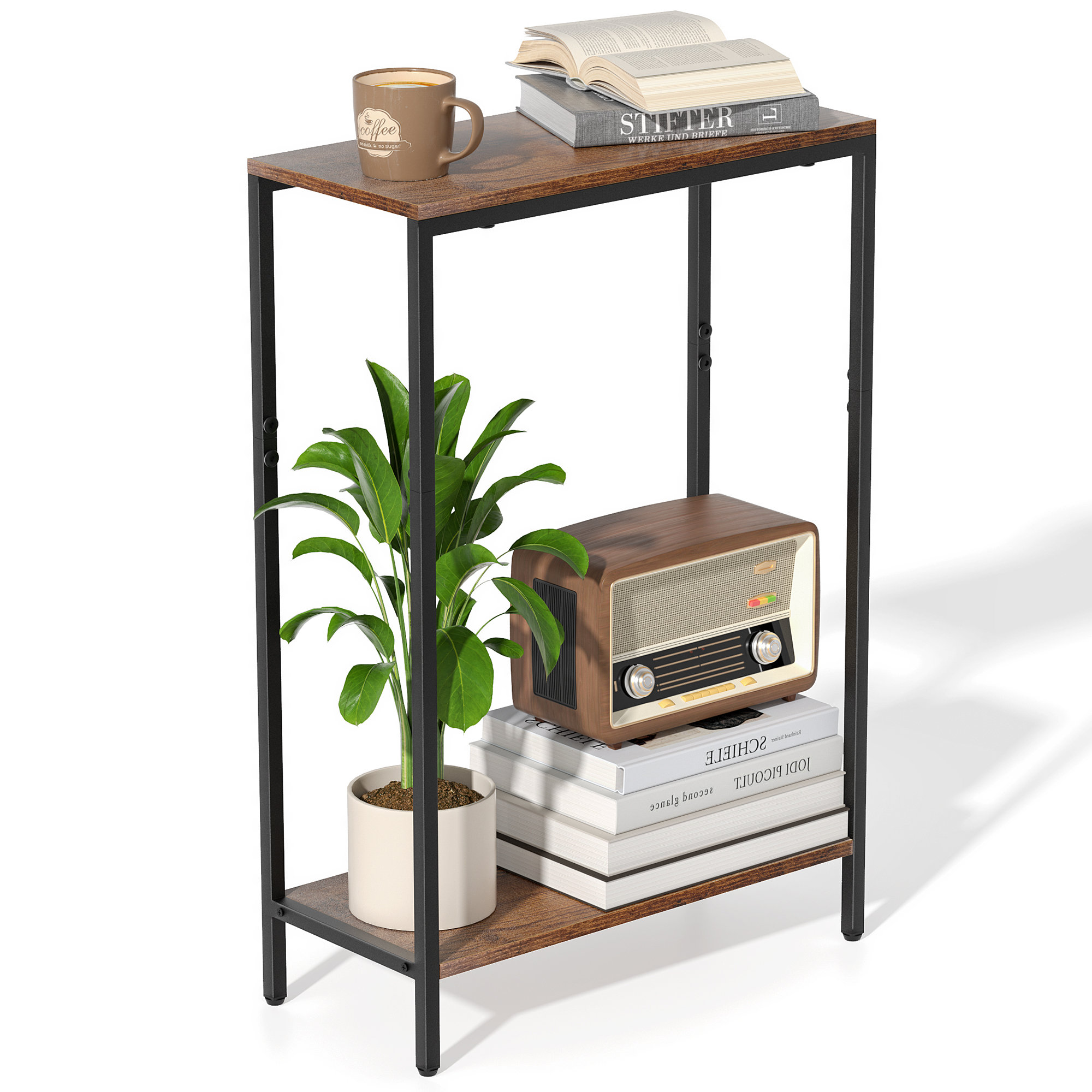 17 Stories Narrow side table, slim end tables, slim table for small ...