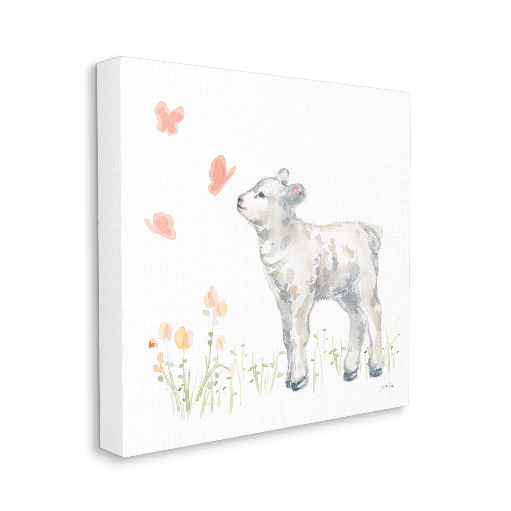 Latitude Run® Sweet Baby Lamb by Katrina Pete - Wrapped Canvas Painting ...