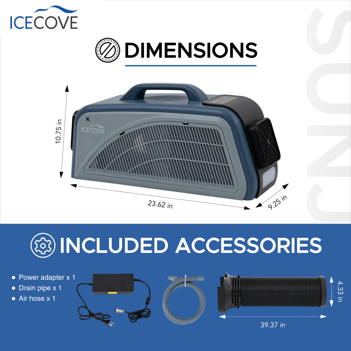 Sunjoy Portable Air Conditioner 2500BTU Fast Cooling Car AC Unit, 250W ...