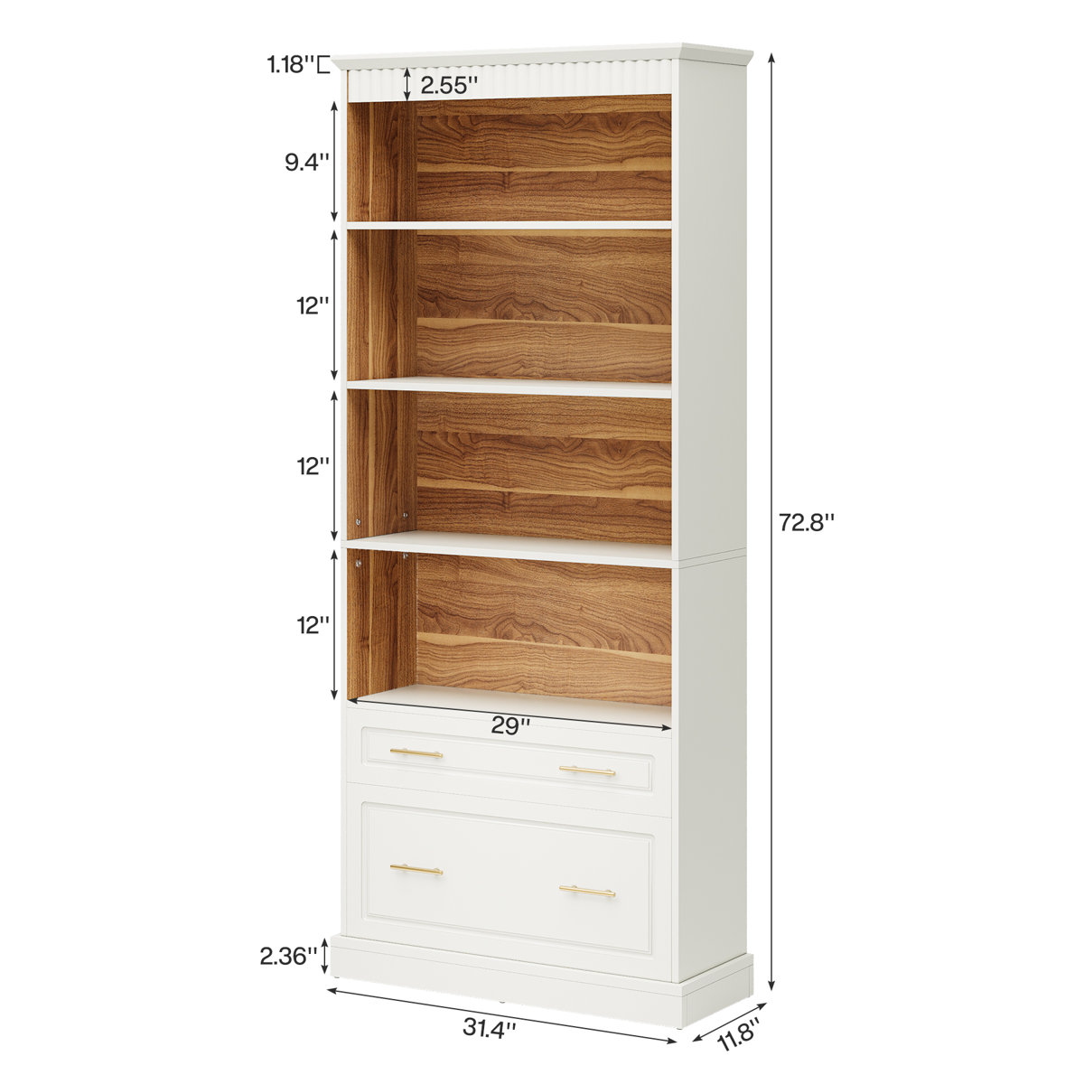 Lark Manor™ Bookcases with File Cabinet Drawer | Wayfair
