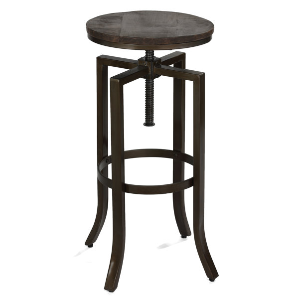 Williston Forge Solid Wood Adjustable Height Stool | Wayfair