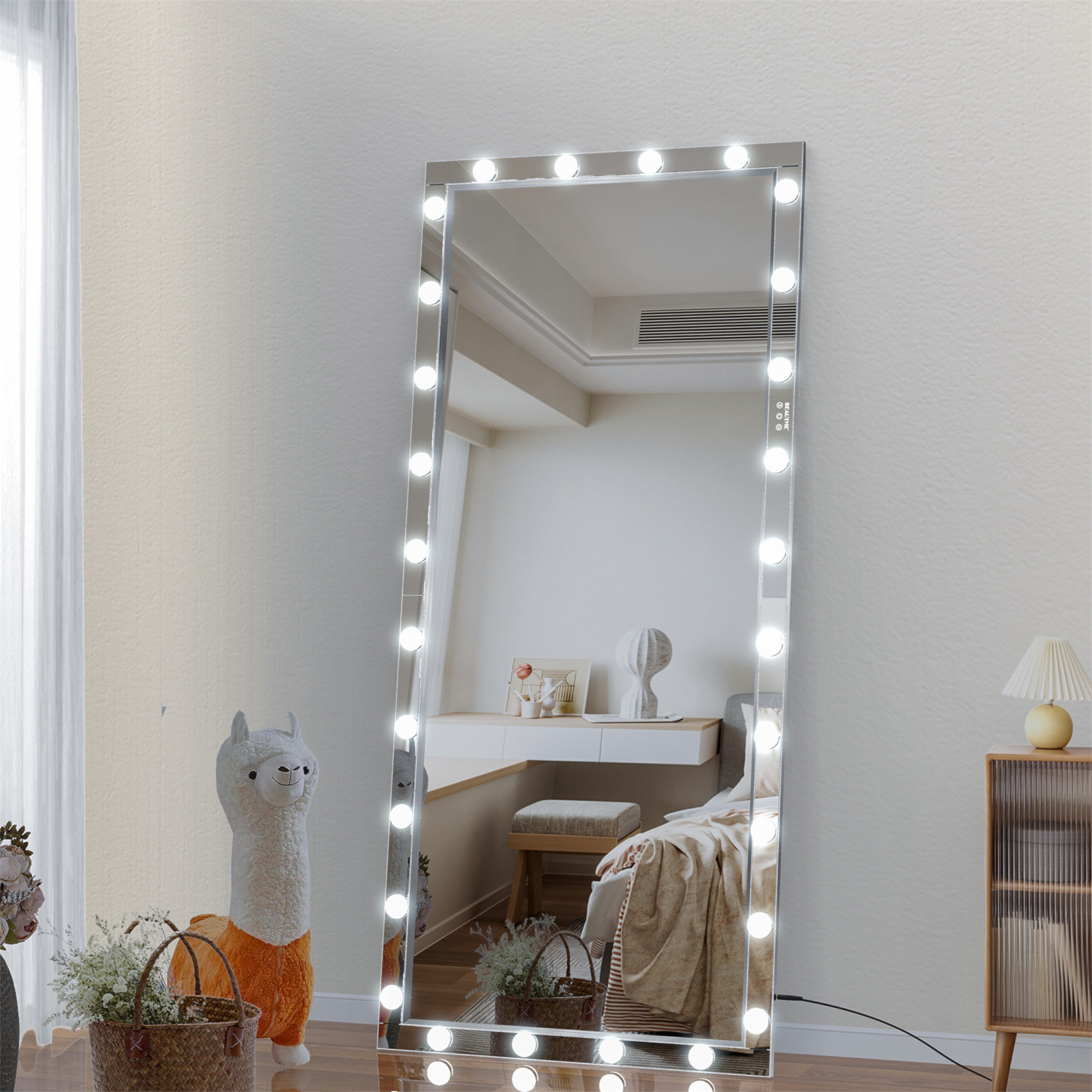 Hokku Designs Hollywood LED Full Body Mirror With Lights Extra Large ...