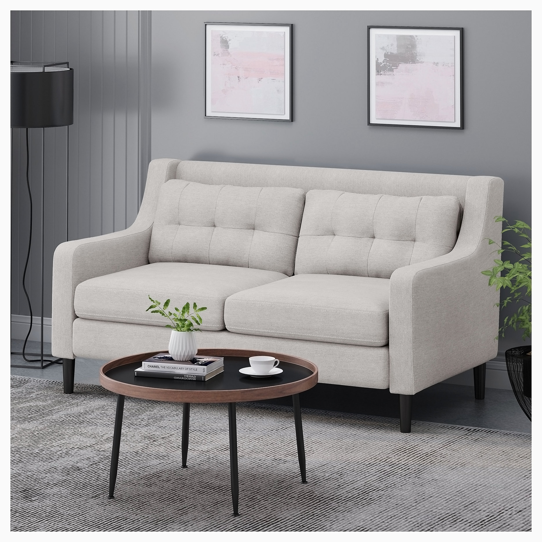 Corrigan Studio® Mazelyn 58.00'' Square Arms Loveseat | Wayfair