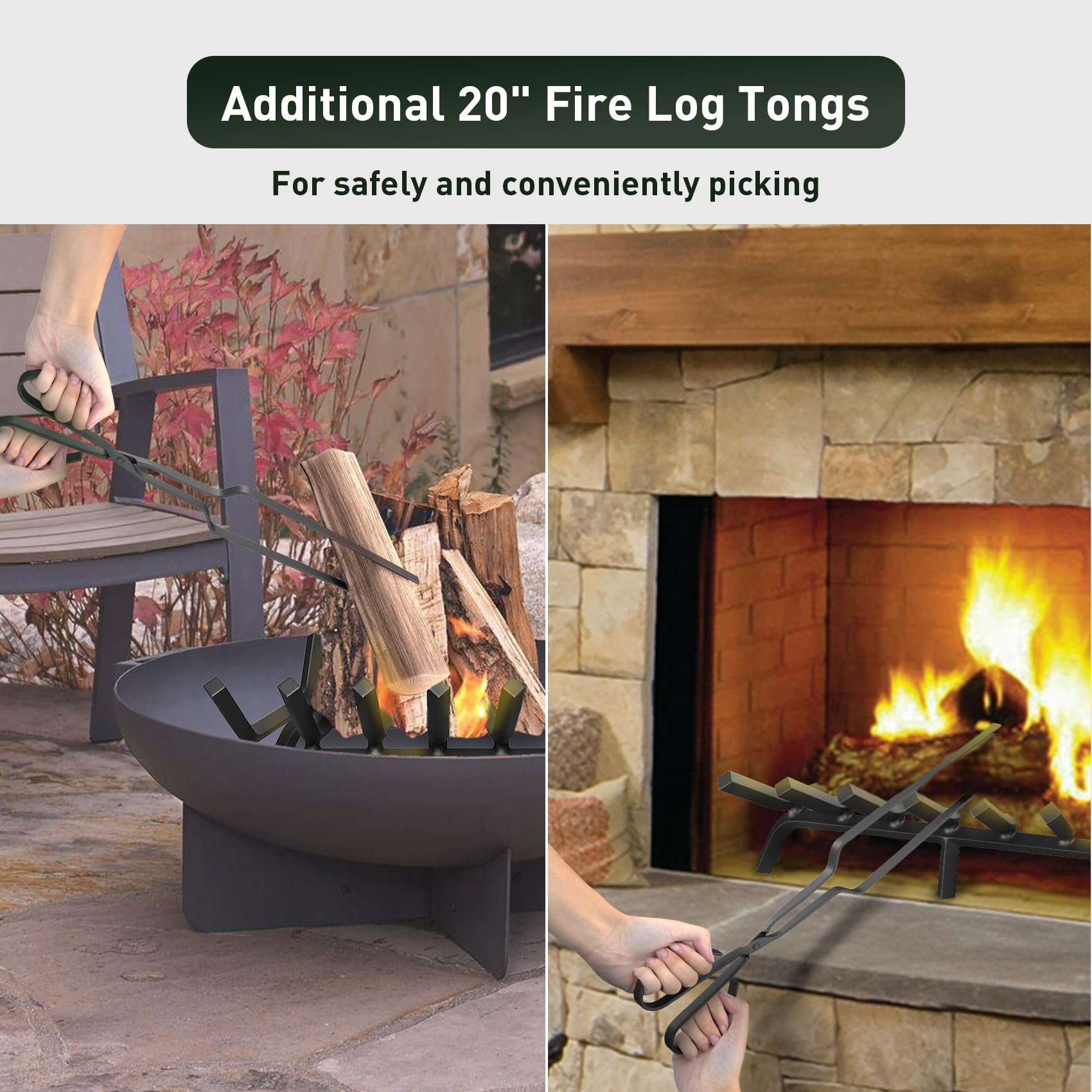 ALHAMBRA Fireplace Grate Heavy Duty Wrought Iron Fireplace Log Grate ...