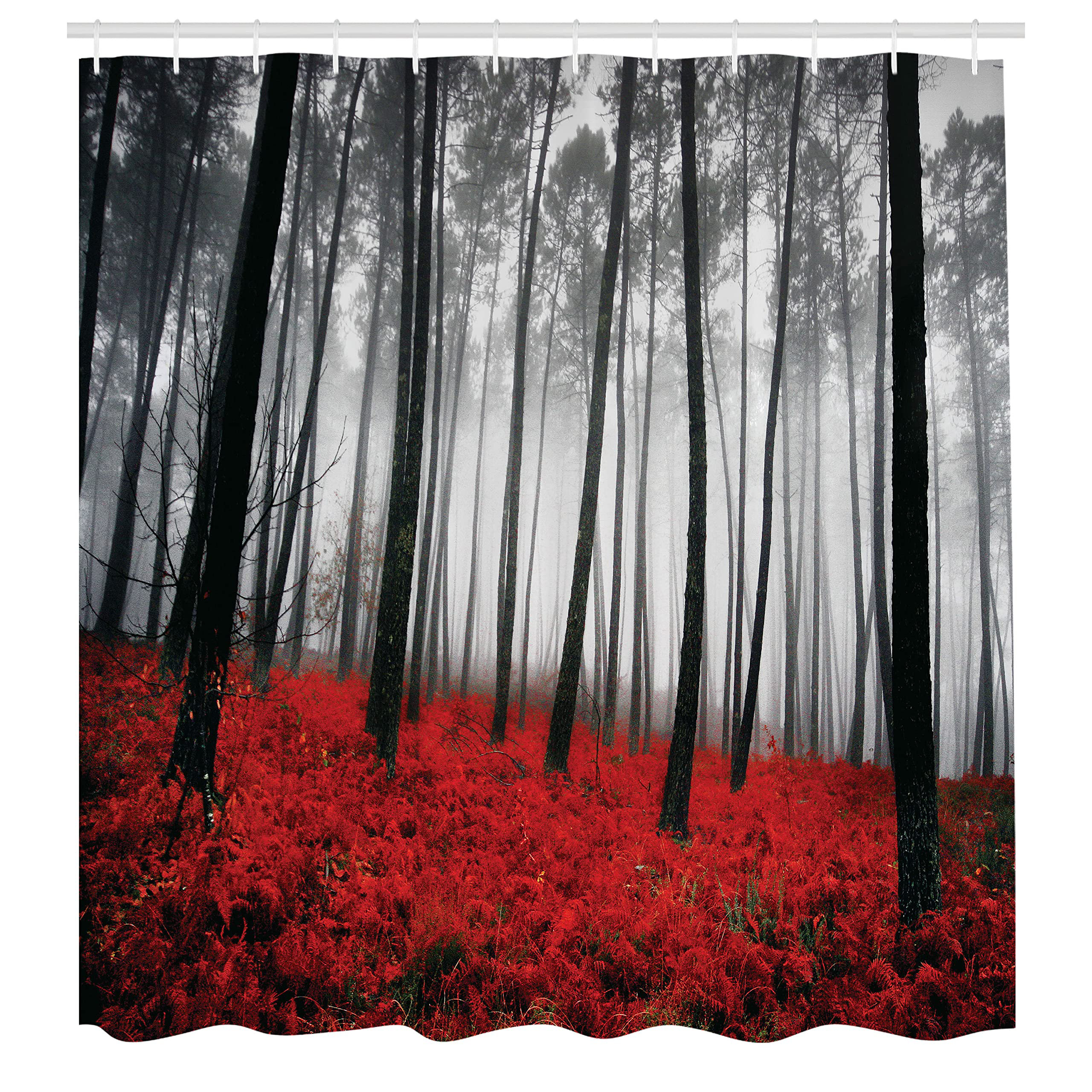 East Urban Home Forest Shower Curtain, Mystical Fantastic Theme ...