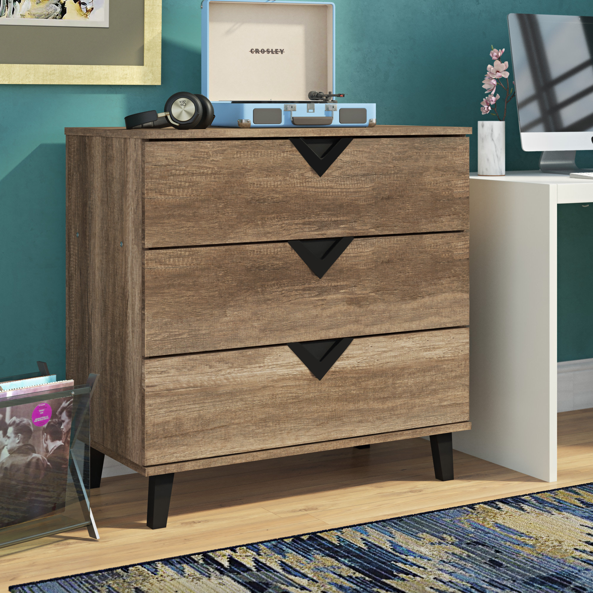 Trule Clevenger 3 Drawers Dresser & Reviews | Wayfair