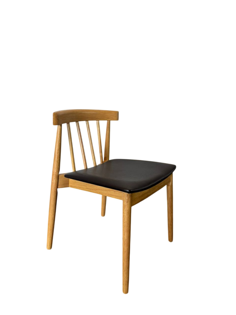 Corrigan Studio® Set of 2 Angled Slat Back Wood Dining Chair with PU ...