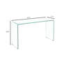 Ivy Bronx Clear Glass Work Console Table - Versatile Desk With Smooth ...