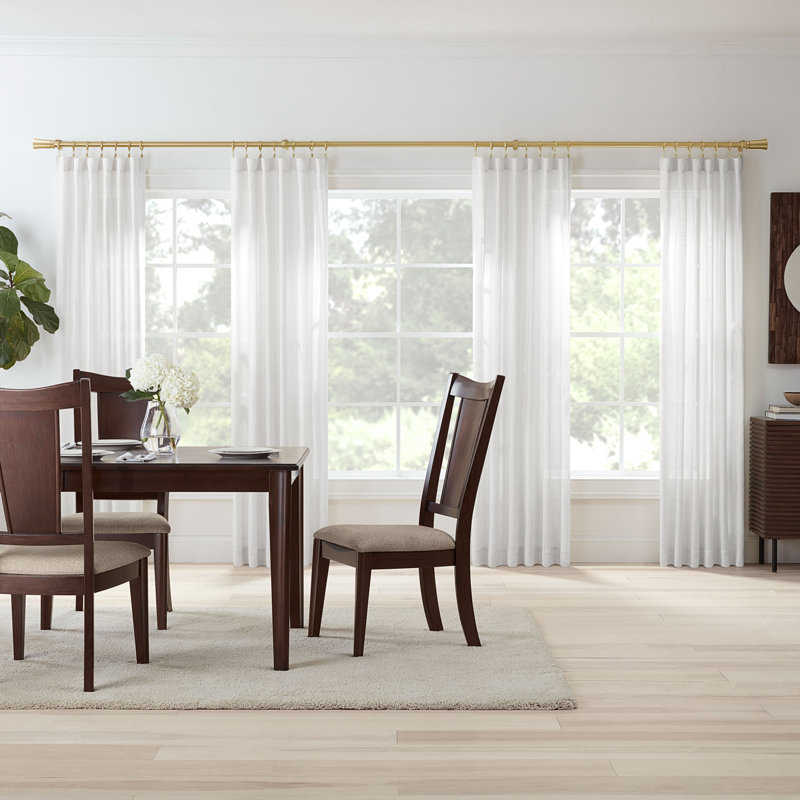 Mode Premium Collection 1 in Diameter Curtain Rod Set with Fluted ...