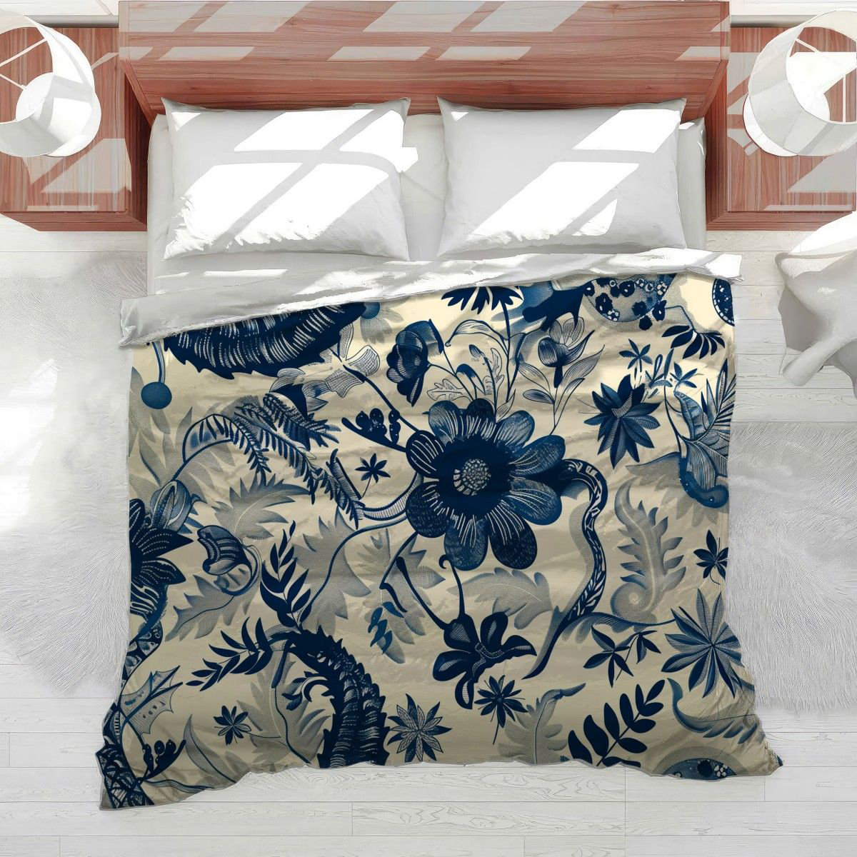 VisionDecor Floral Bedding Nature Motif Comforter Botanical | Wayfair