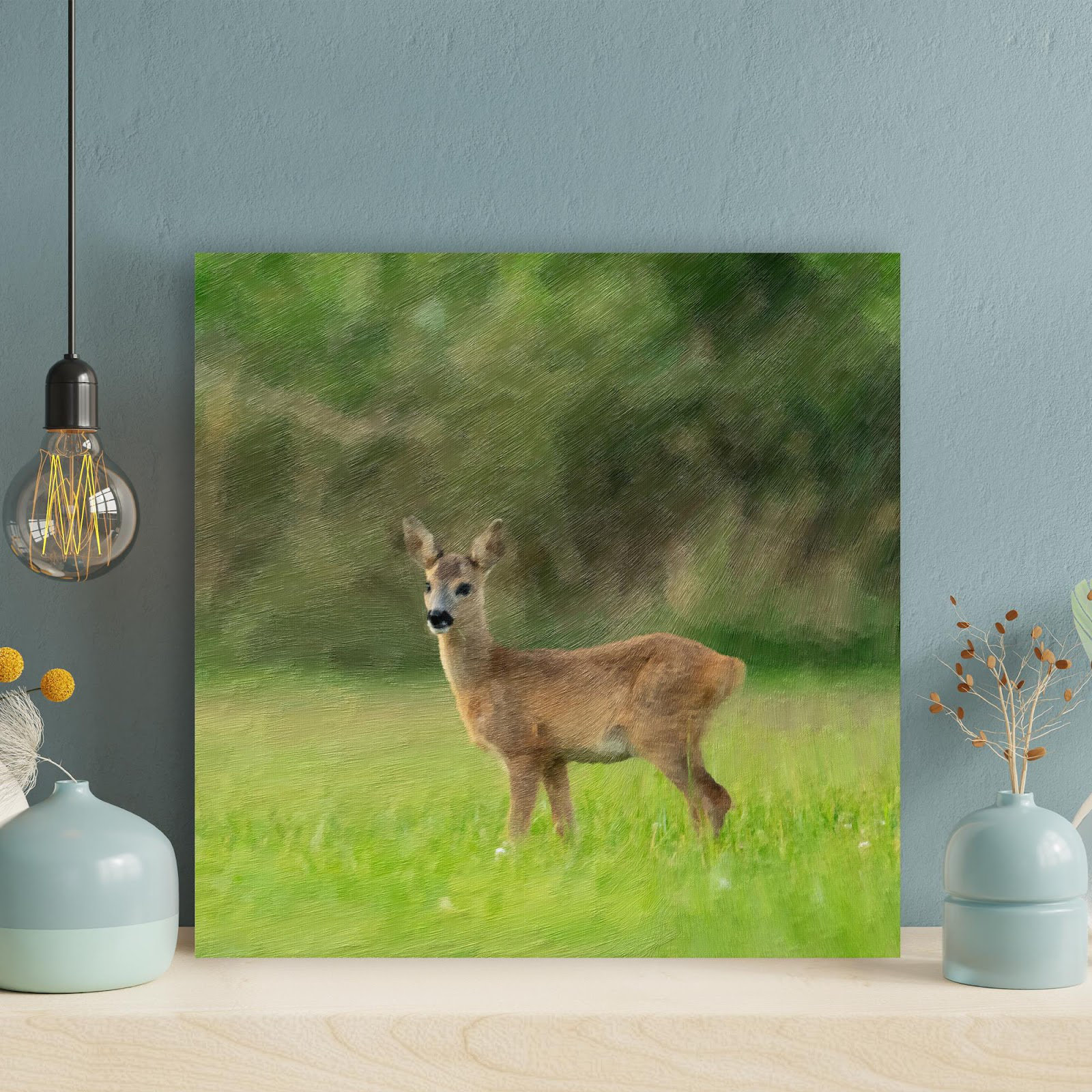 Loon Peak Depth Of Field Photo Of Brown Doe - 1 Piece Square Graphic ...