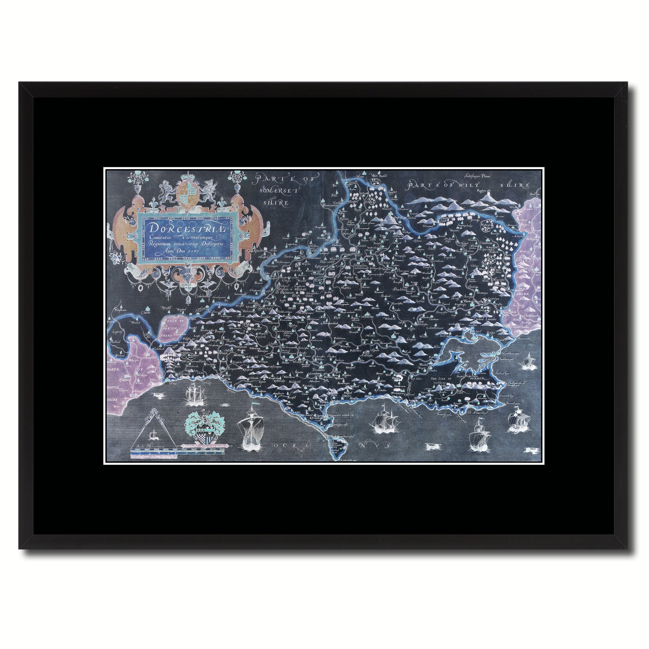 Williston Forge Atlas Of England And Wales Map Print On Canvas With ...
