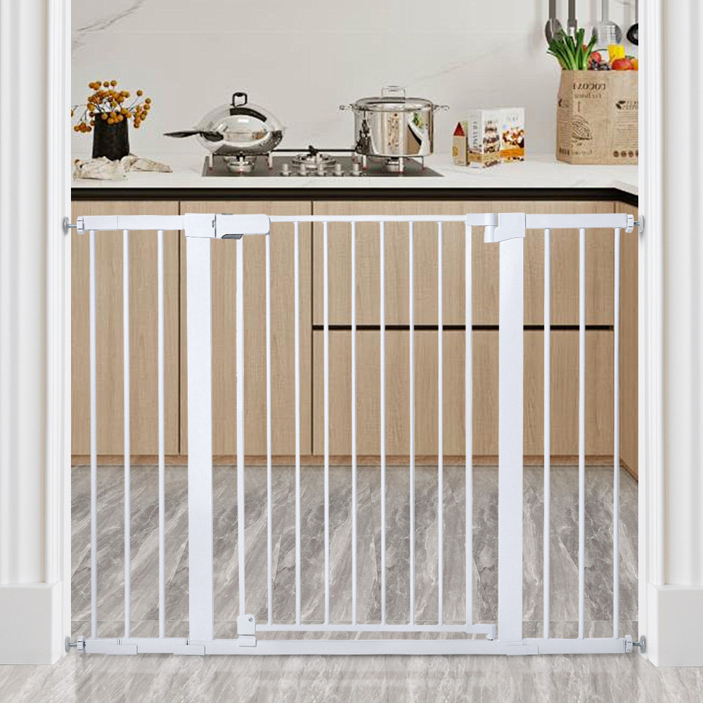 Toocapro 36" Extra Tall Walk Thru Auto Close Metal Baby Safety Gate Pet ...