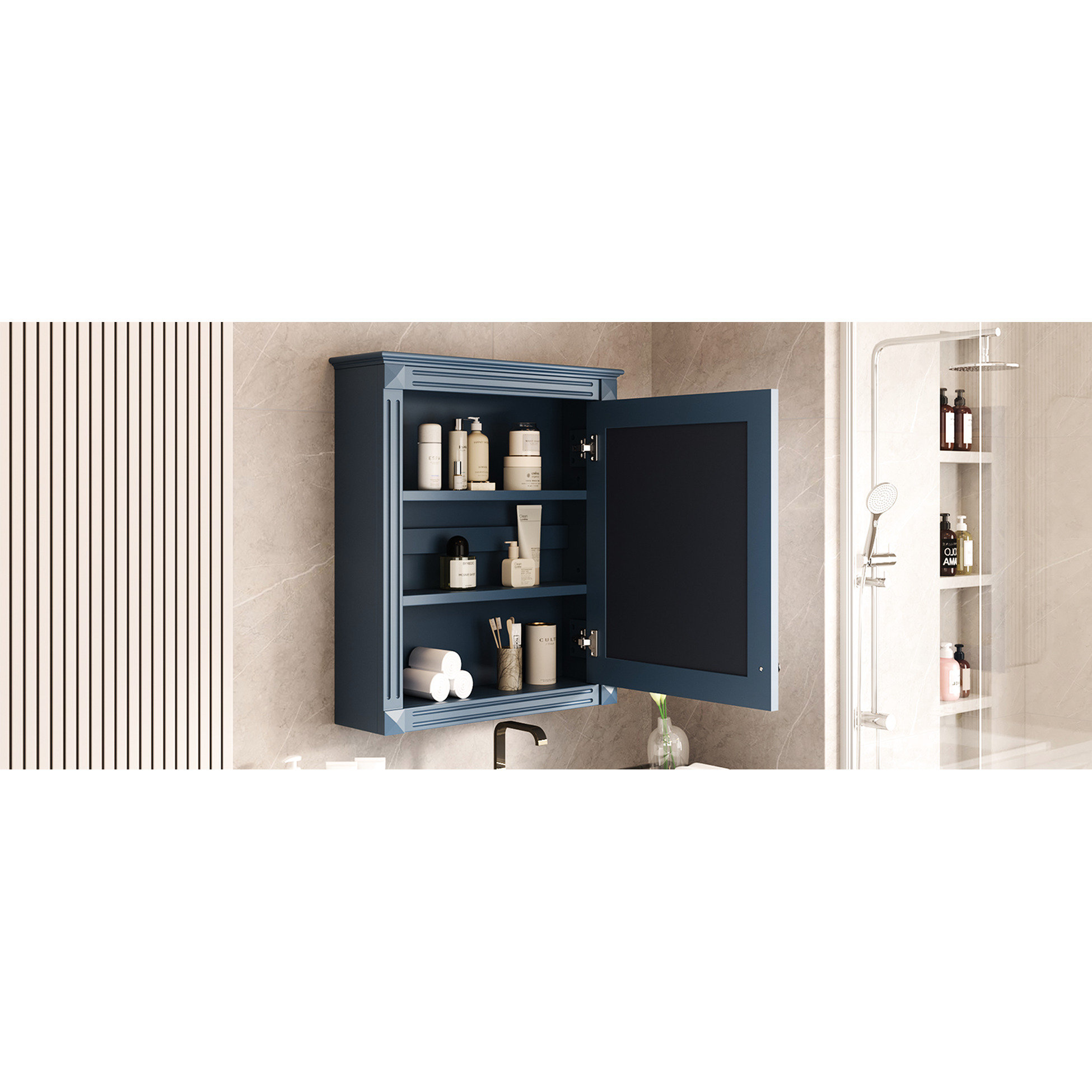 Latitude Run® Wall Mounted Bathroom Box - Modern Appearance, Space ...