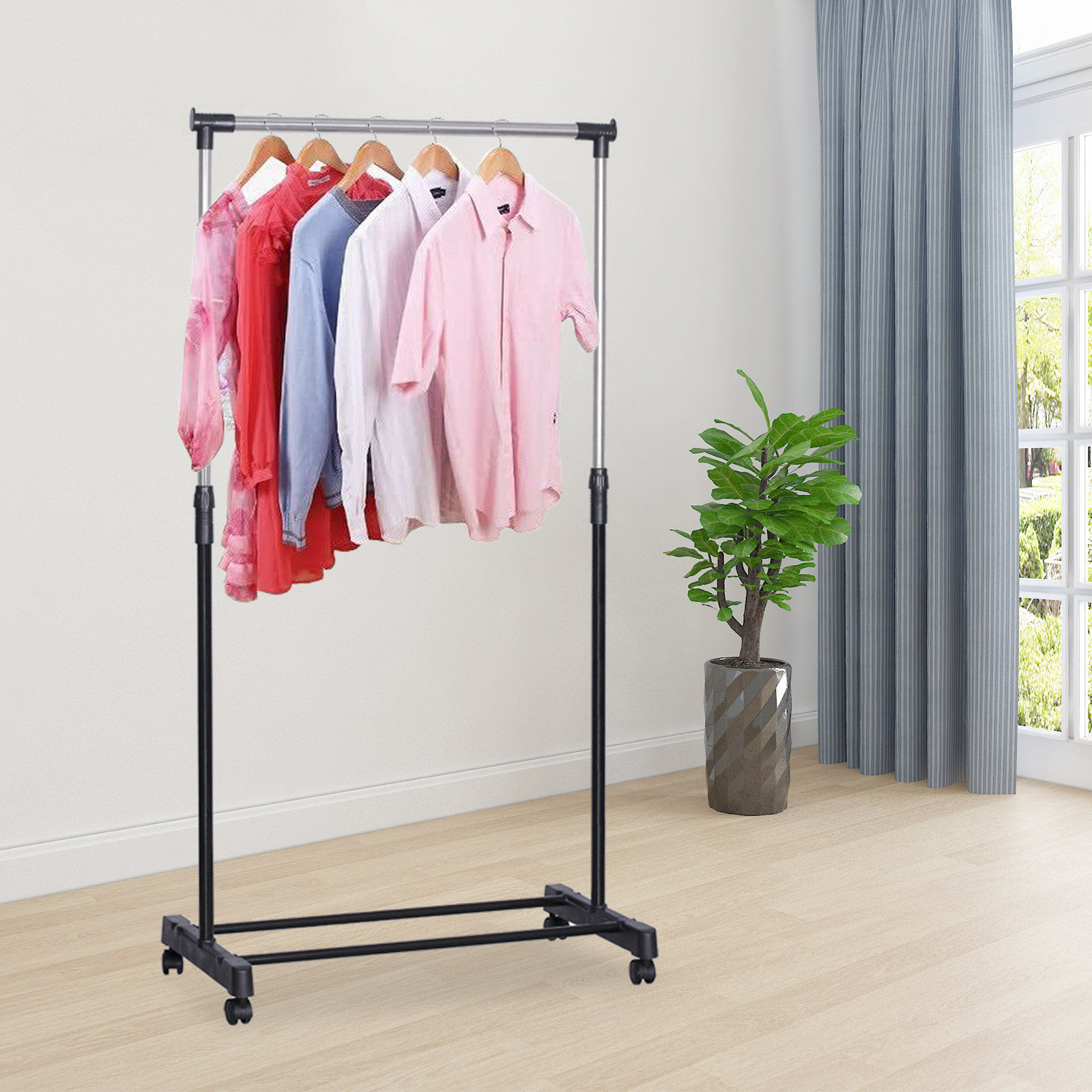 Rebrilliant Adjustable Steel Pipe Drying Rack Load Capacity 22lbs | Wayfair