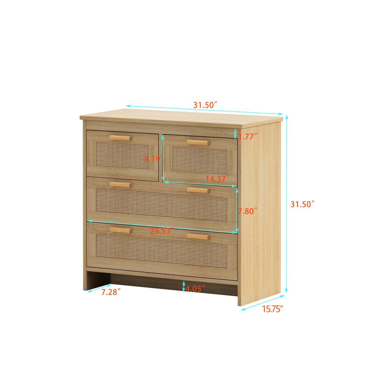 Bayou Breeze Nardi Wicker Rattan Tv Stands Rattan Sideboard Rattan ...