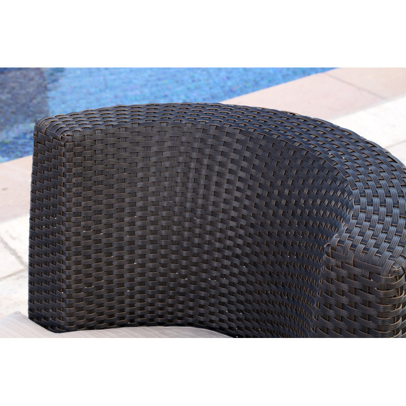 Brayden Studio® Landers Wicker Outdoor Armless Lounge Chair & Reviews ...