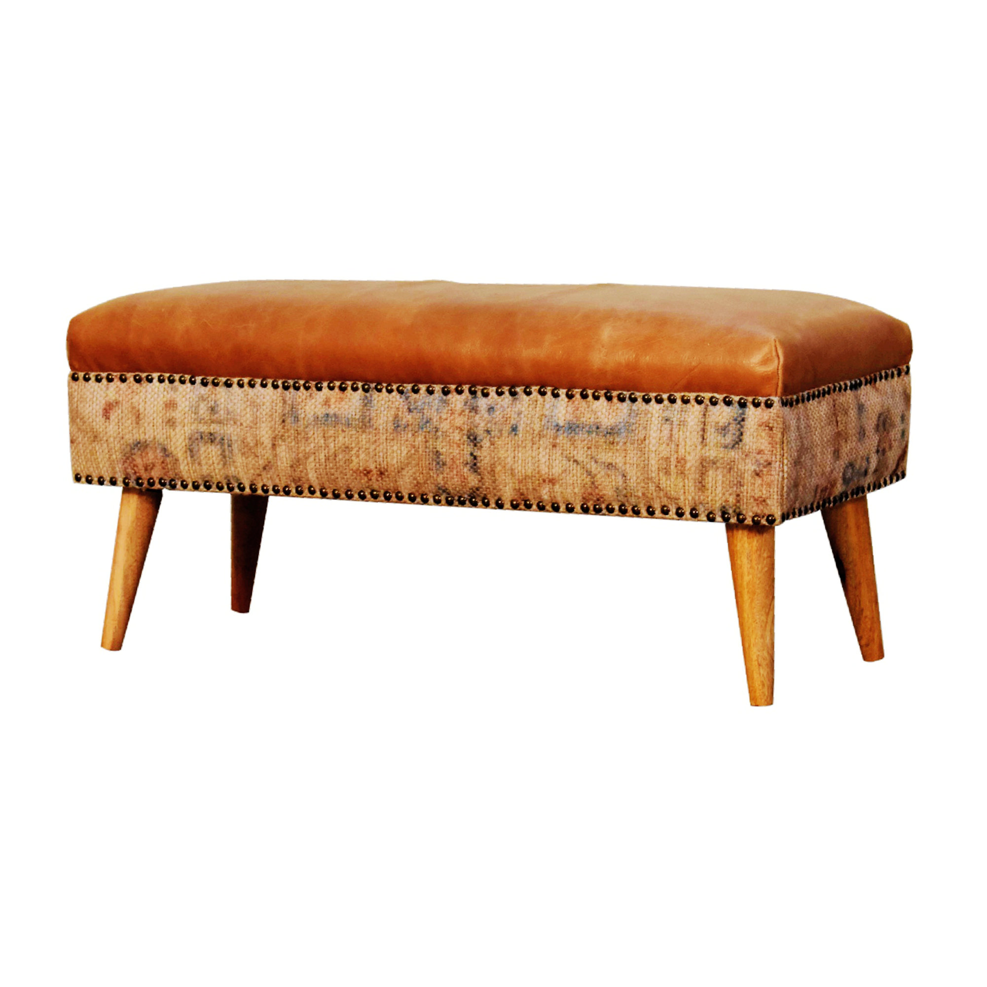 Corrigan Studio® Premium Craftsmanship Bench Cushioned Seats, Solid ...