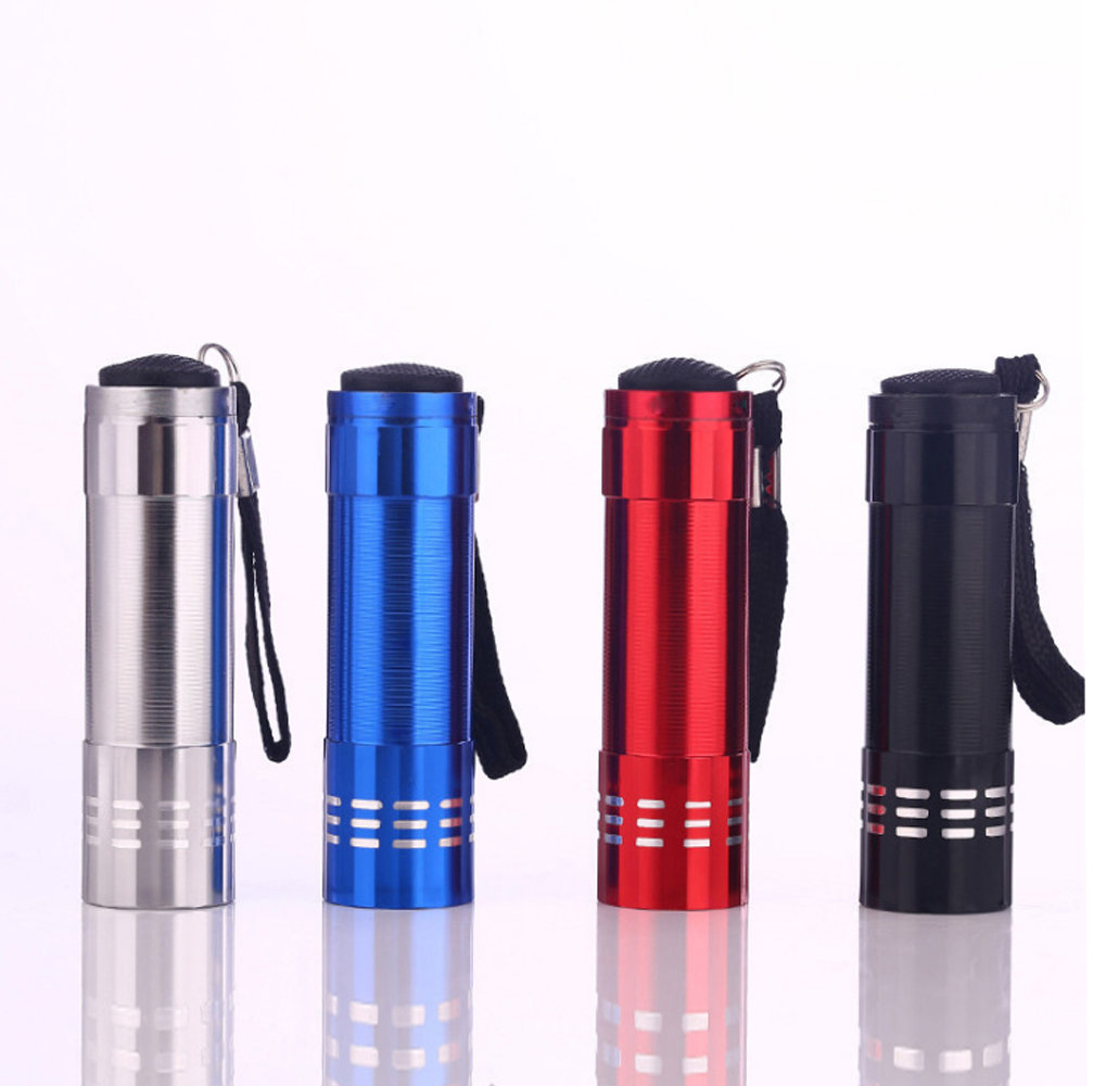 FixtureDisplays 9 LED/80 Lumens Aluminum Mini Flashlight Set (4-Pack ...