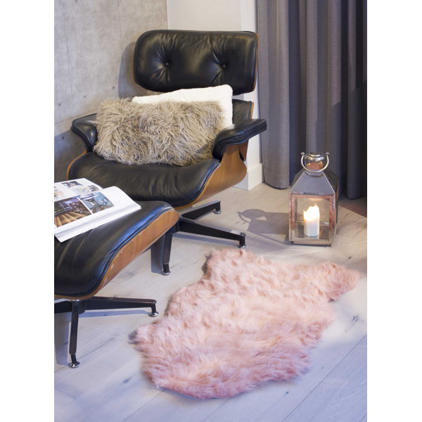 Mercer41 Ervin Sheepskin Dusty Rose Rug & Reviews | Wayfair