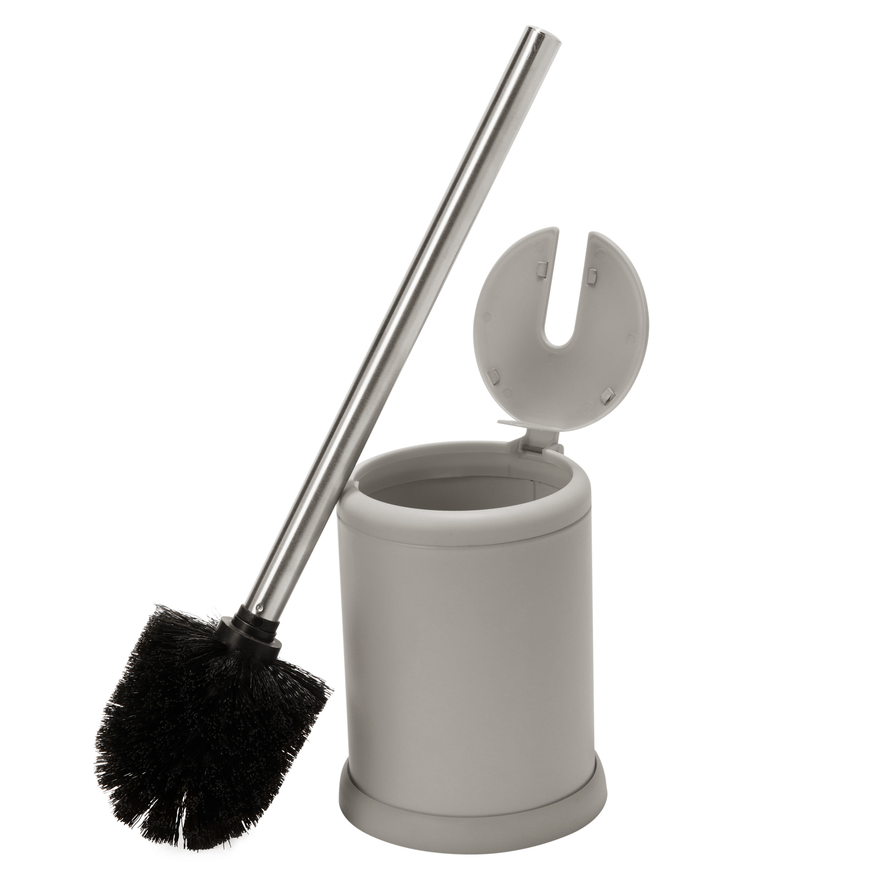 Bath Bliss Self Closing Lid 15.35in. H Free Standing Toilet Brush and ...