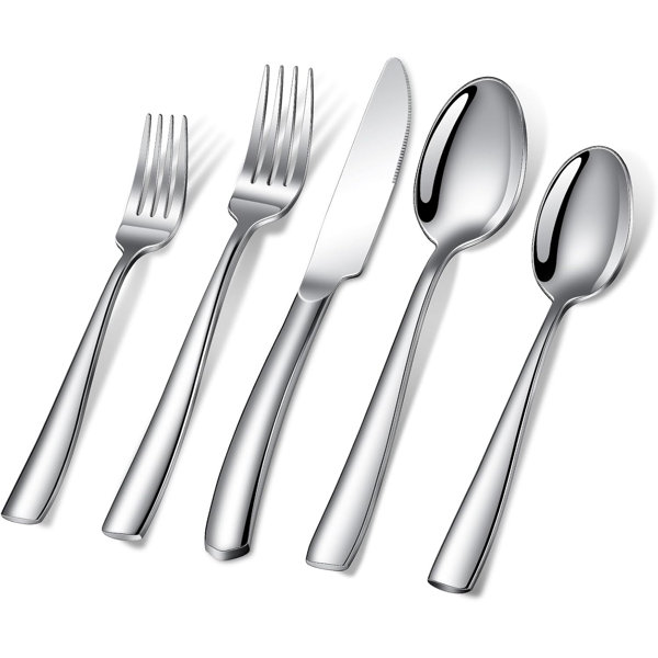 Latitude Run® 40-Piece Silverware Set Heavy Duty Stainless Steel ...
