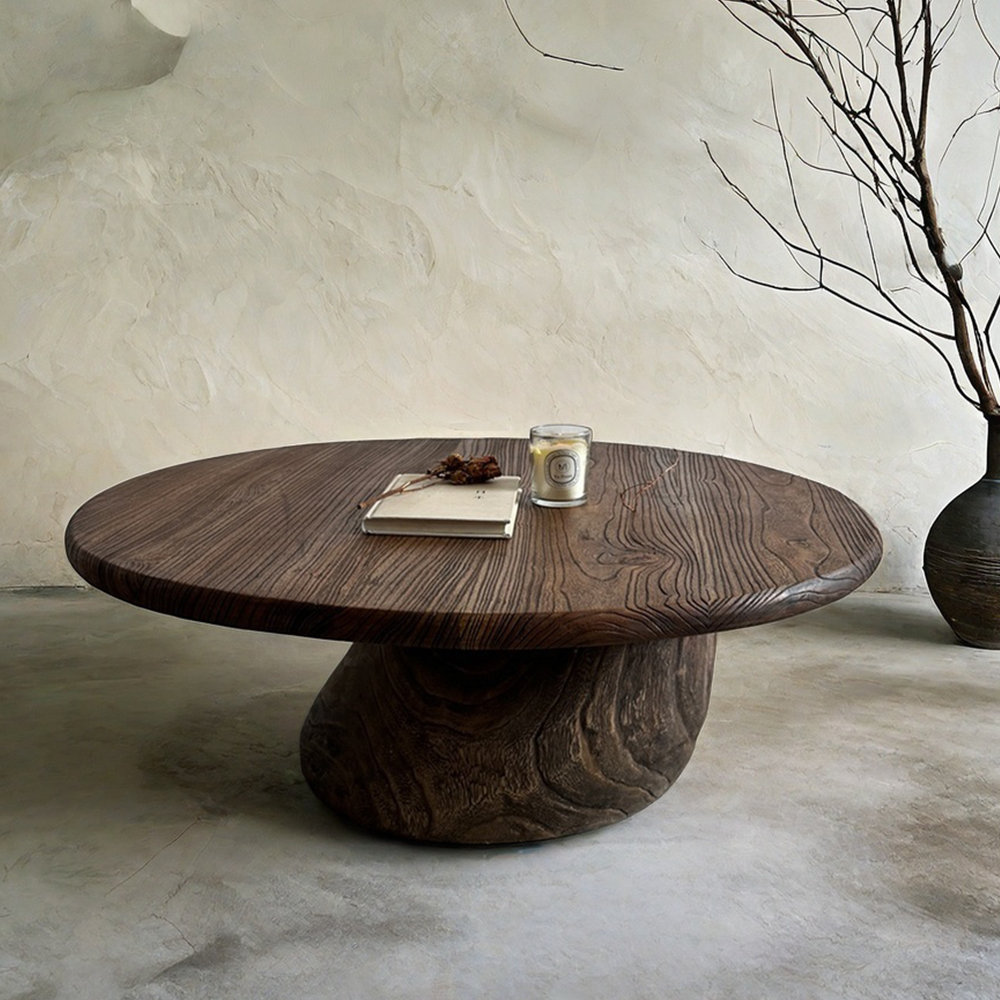 Creature B Comforts Reclaimed Elm Wood Tea Table | Wayfair