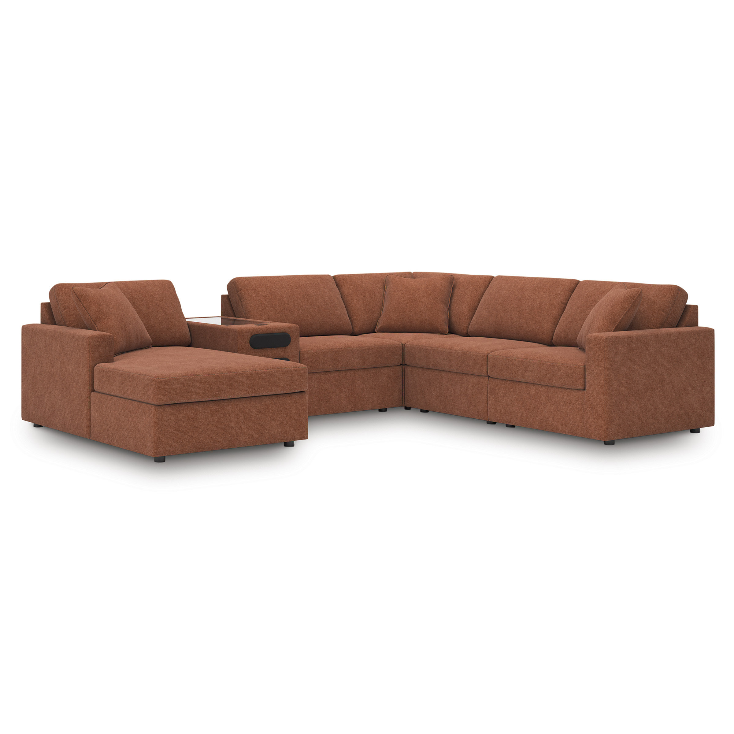 Hokku Designs Modmax 6-Piece Sectional with Audio System and Chaise ...