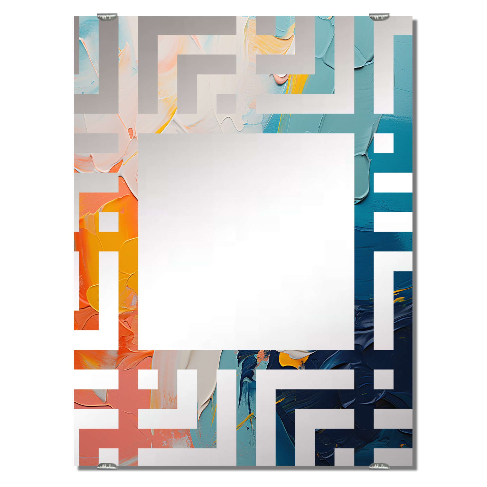 East Urban Home Taito - Abstract Painting Decorative Wall Mirrors ...