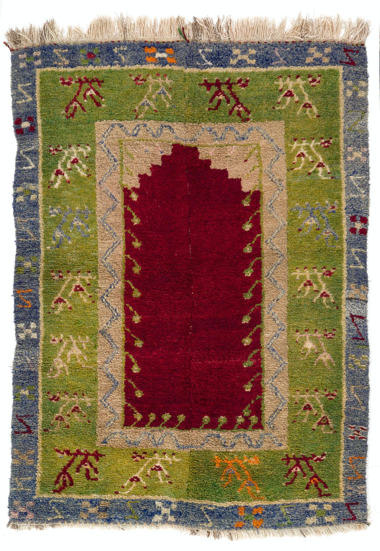 Bungalow Rose Vintage Hand-knotted One-of-a-Kind Turkish Tulu Rug with ...