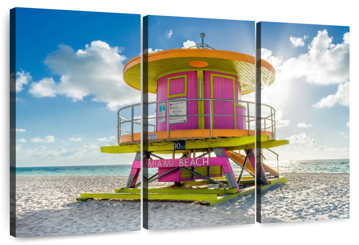Ebern Designs Rorry Miami Beach Lifeguard House In Pink | Wayfair