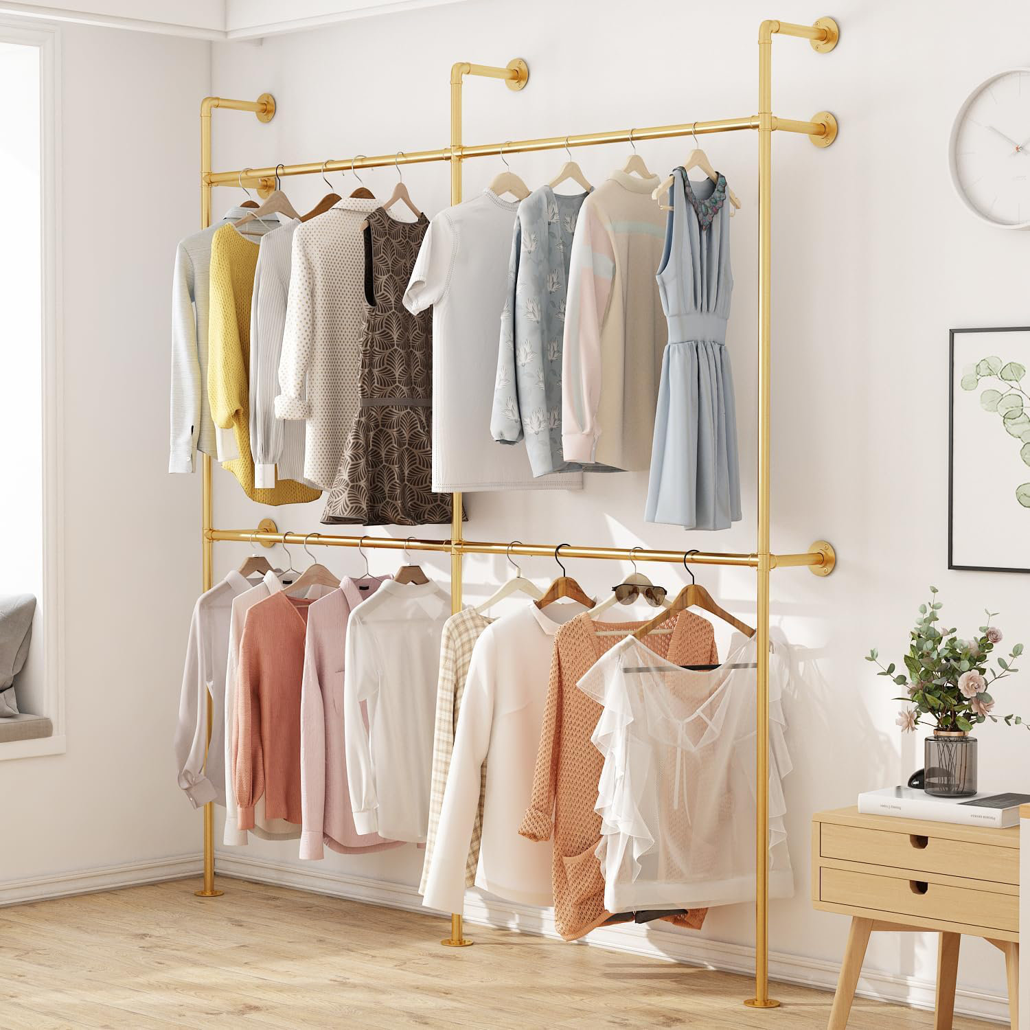 Trent Austin Design® Industrial Pipe Clothing Rack Heavy Duty Metal ...