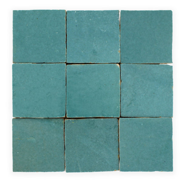 Villa Lagoon Tile Moroccan Zellige 4" x 4" Ceramic Floor & Wall Tile ...