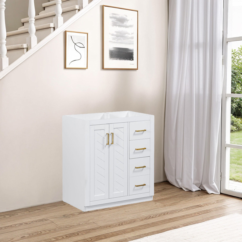 Everly Quinn Aiki 29.53 Single Bathroom Vanity Base Only | Wayfair