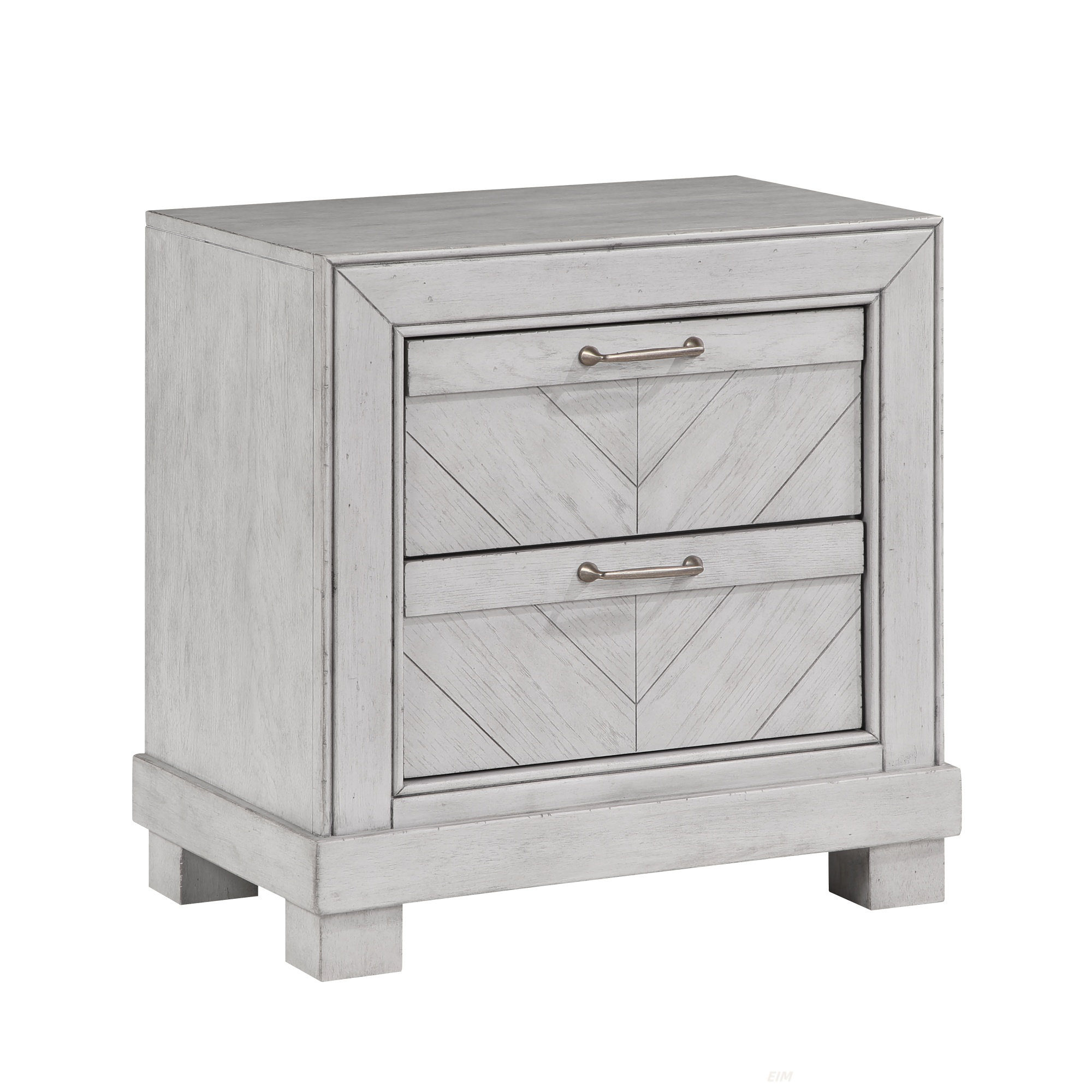 Latitude Run® Fully Extendable Drawers - Nightstand - Pearl Silver ...