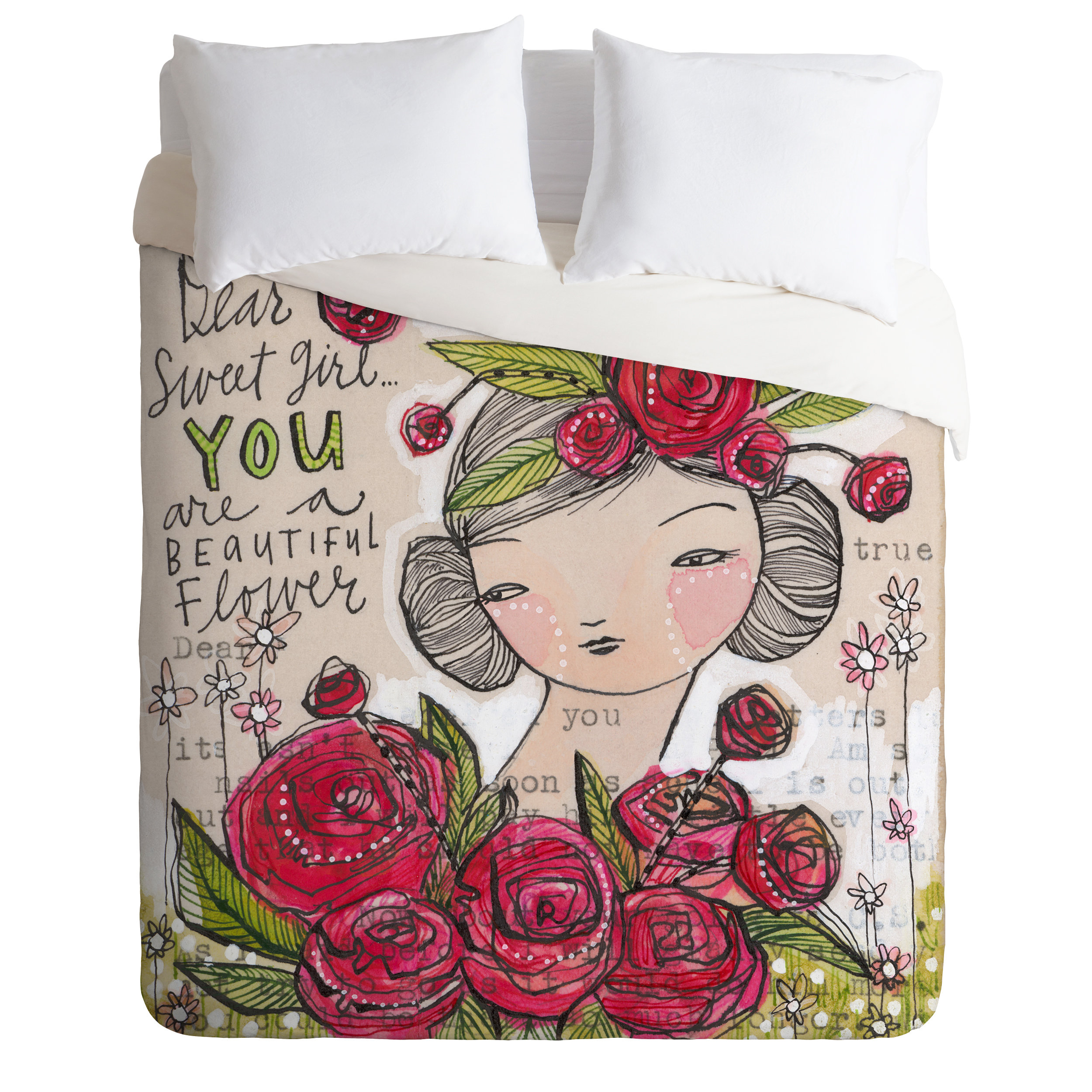 Deny Designs Dear Sweet Girl Duvet Cover | Wayfair