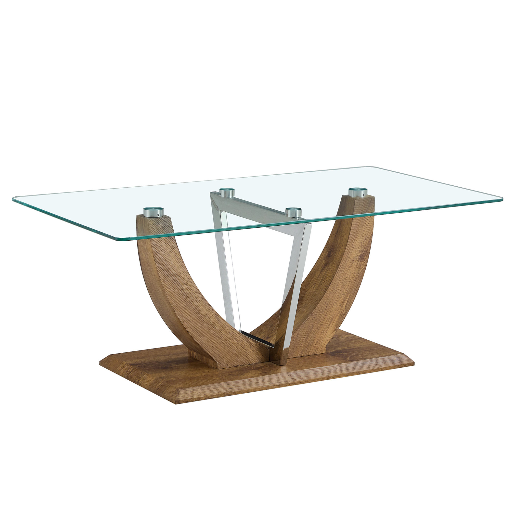 Latitude Run® Modern Minimalist Transparent Tempered Glass Coffee Table ...
