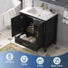 Mercer41 Korde Freestanding Single Bathroom Vanity With Solid Surface ...