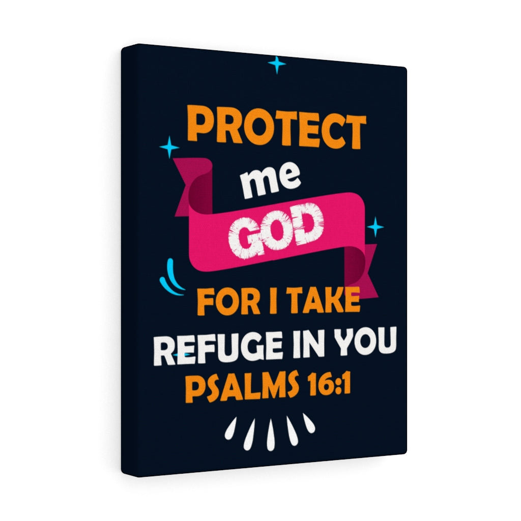 Blue Elephant I Take Refuge in You - Wrapped Canvas Typography ...