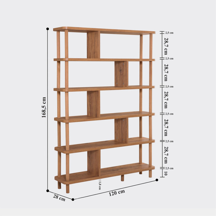 Bless international Geometric Bookcase & Reviews | Wayfair