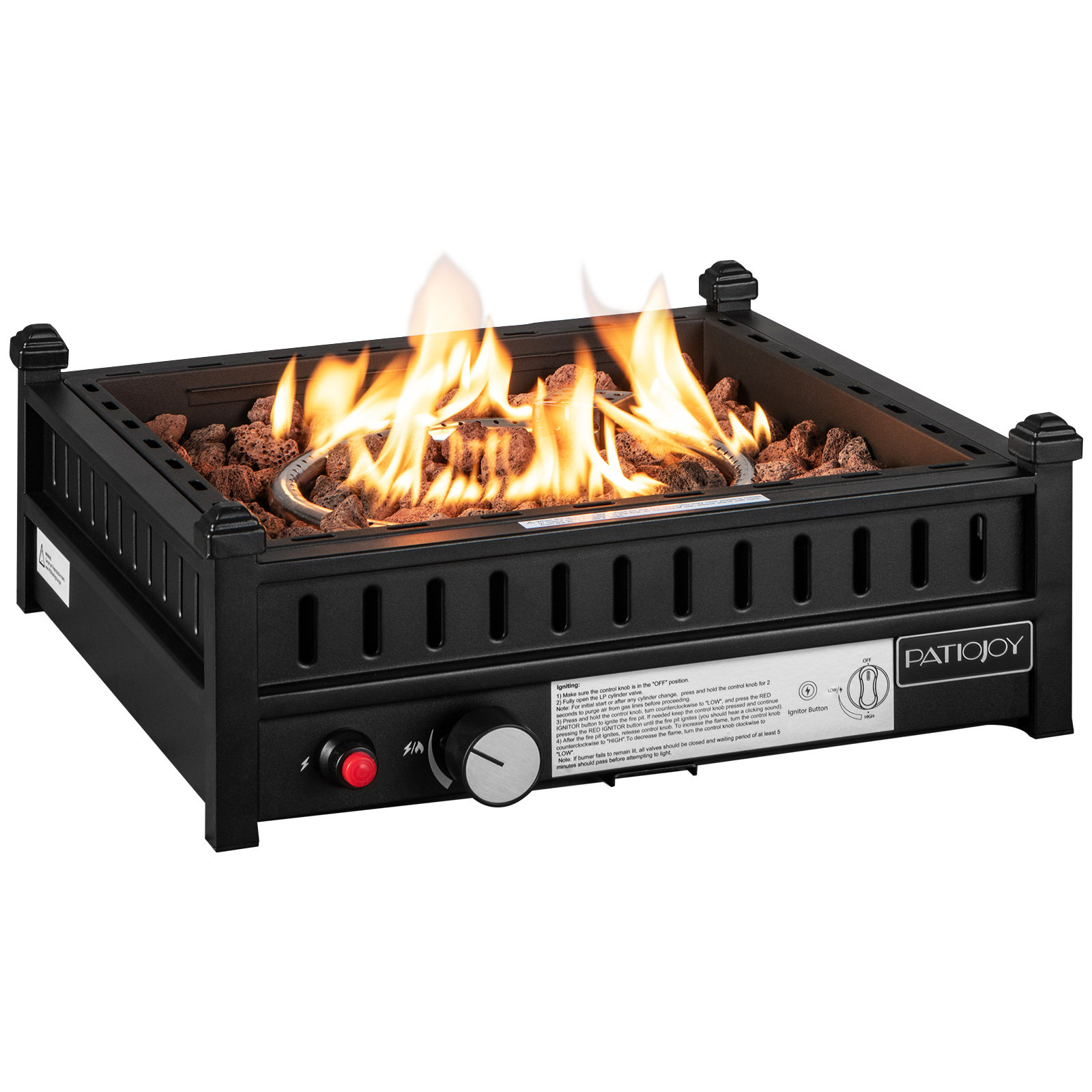 Topbuy Portable Propane Fire Pit 40,000 BTU Tabletop Fire Pit for ...