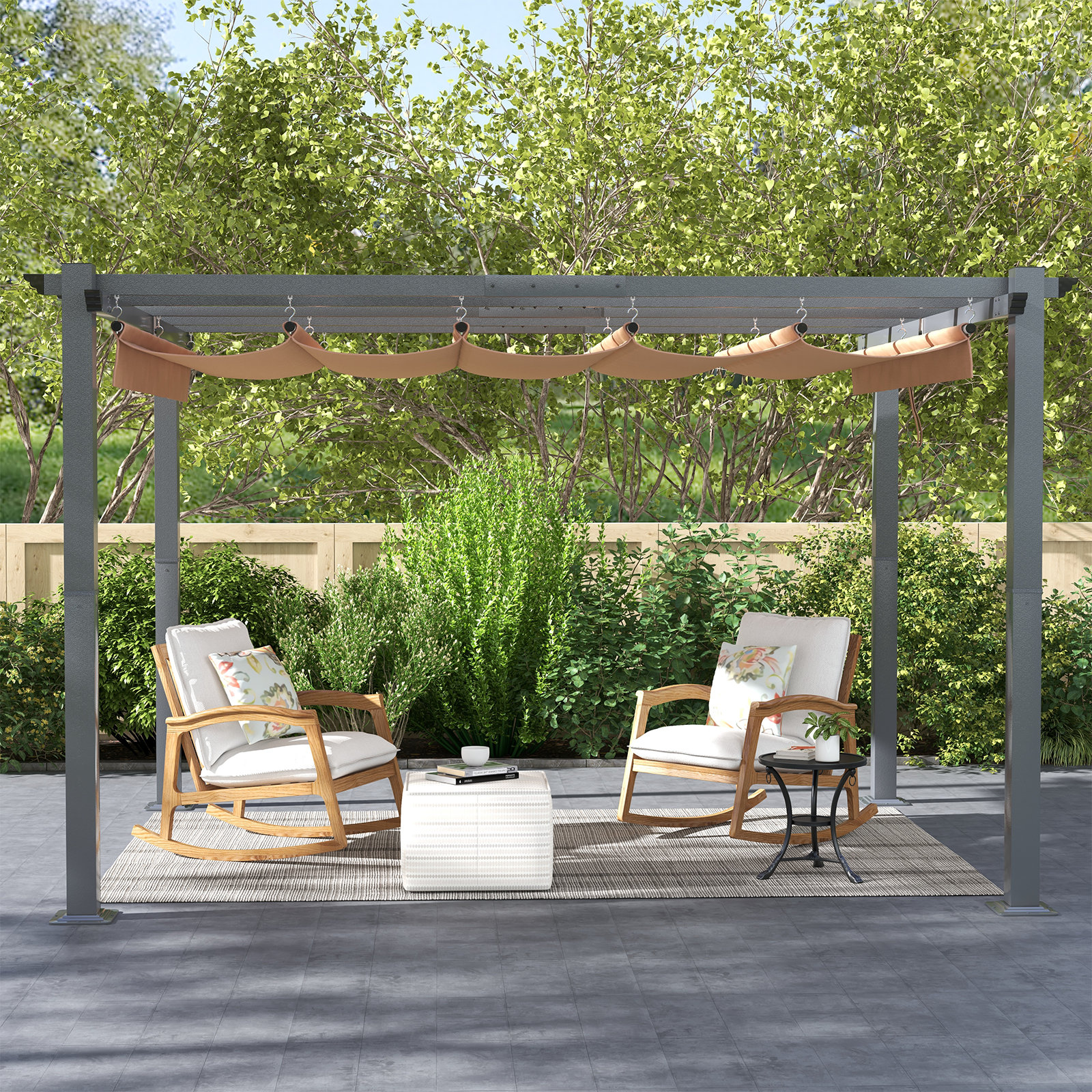Aoxun Metal Pergola with Canopy & Reviews | Wayfair