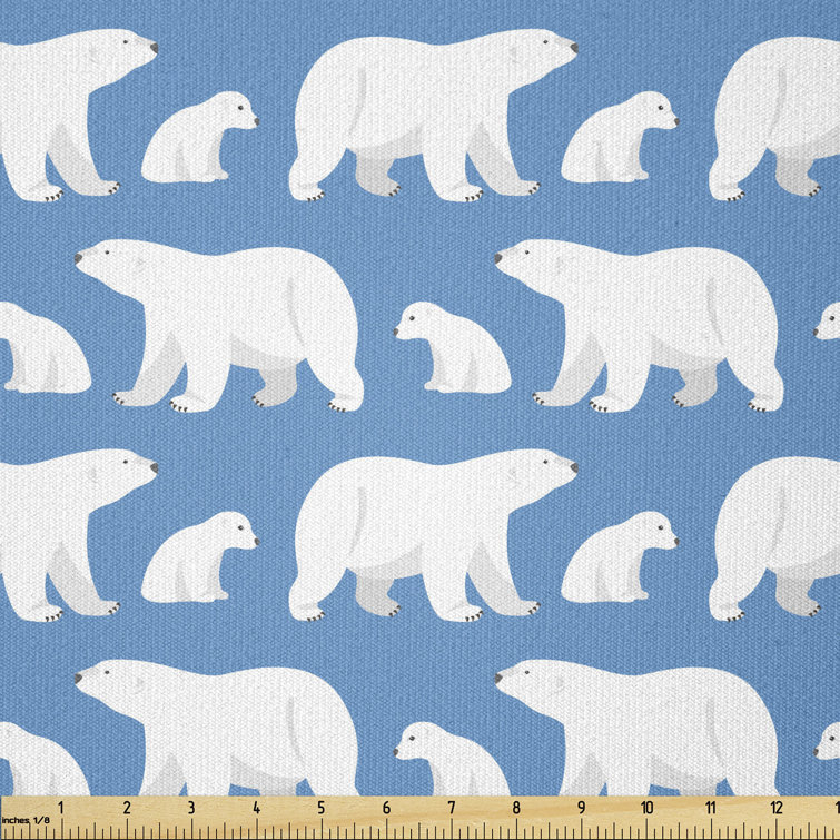East Urban Home Cuebas Polar Bear Family Multi-Purpose Fabric | Wayfair ...