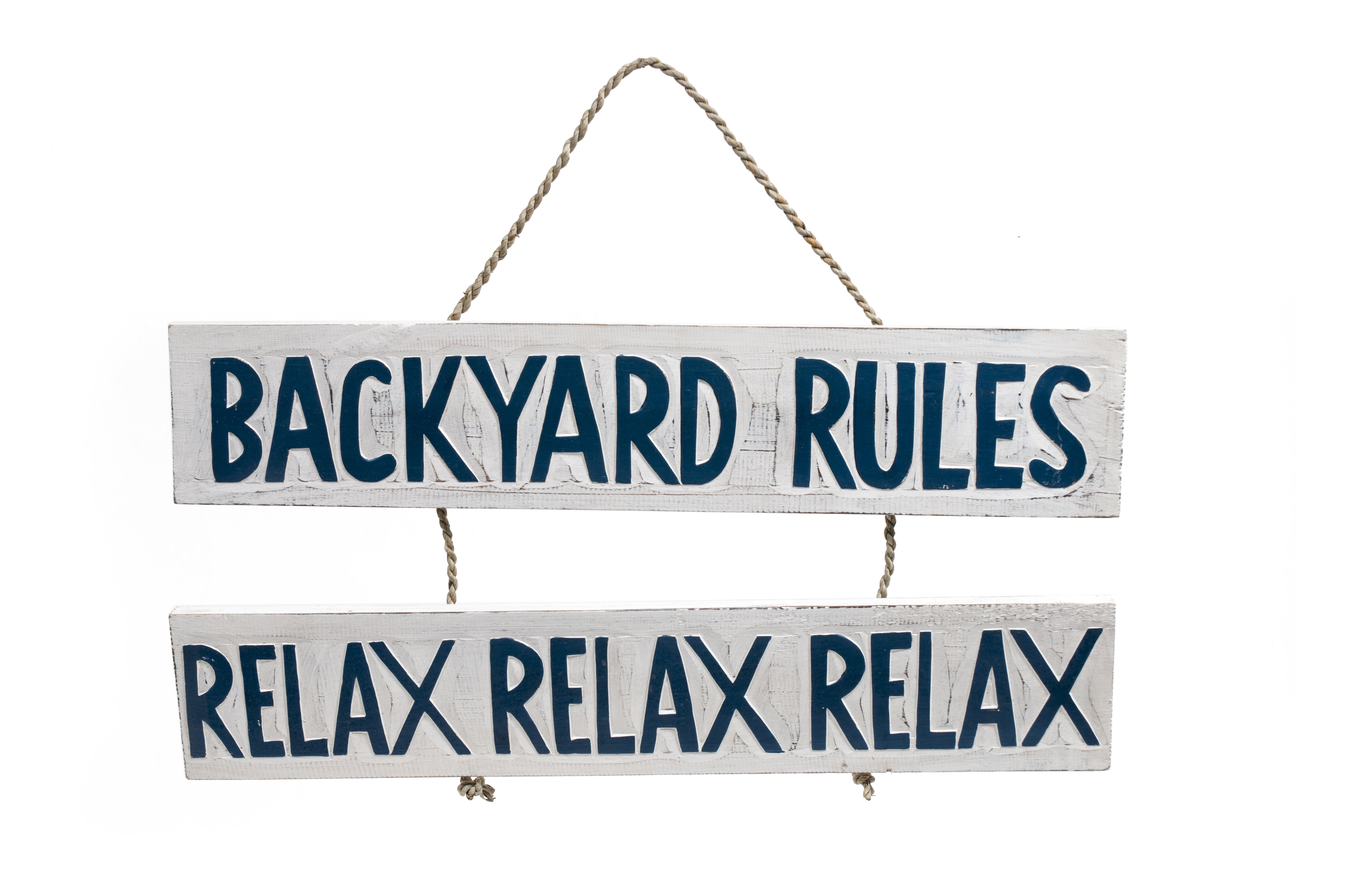 Trinx Altadena "Backyard Rules: Relax Relax Relax" Sign By RAM Game ...