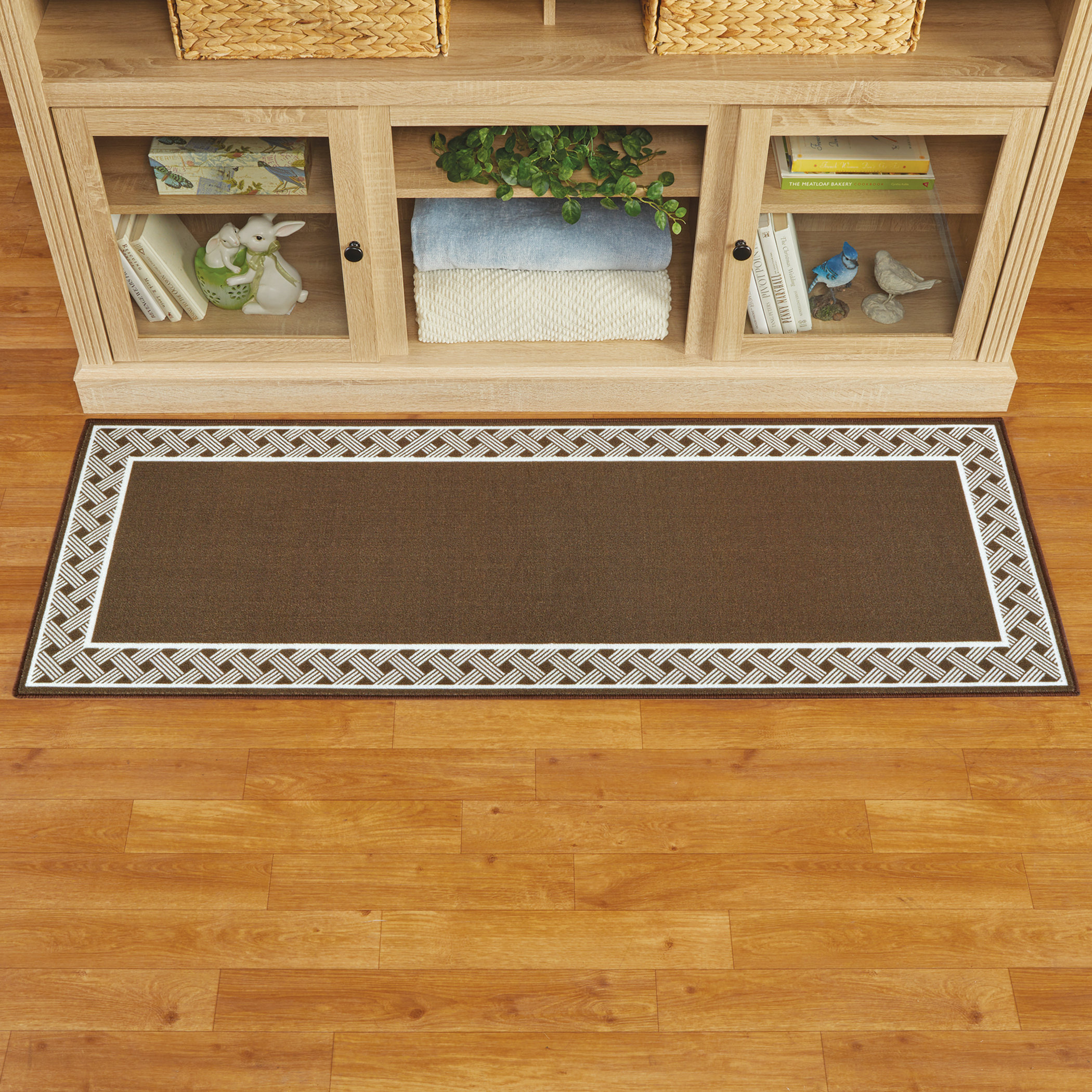 George Oliver Oriental Machine Made Tufted Nylon Area Rug in Chocolate ...