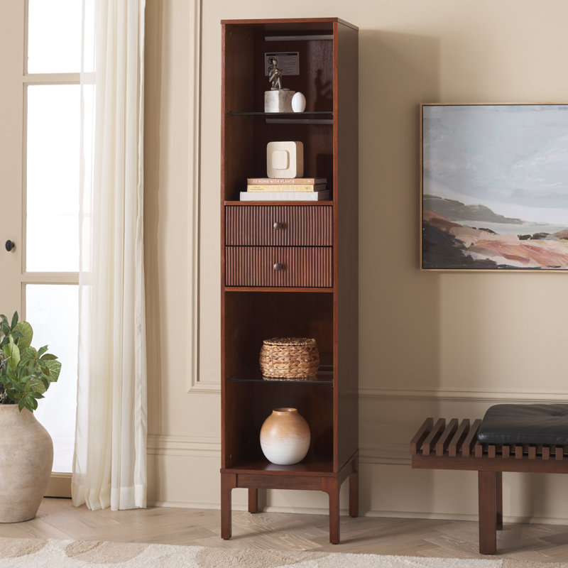 Latitude Run® Shoshoni Curio Bookcase/Display Shelf | Wayfair